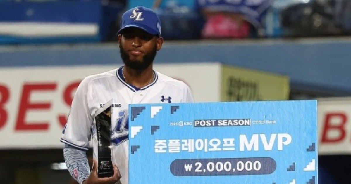 '월간 MVP→준PO MVP' 삼성 디아즈, 폰세와 정규시즌 MVP 경쟁