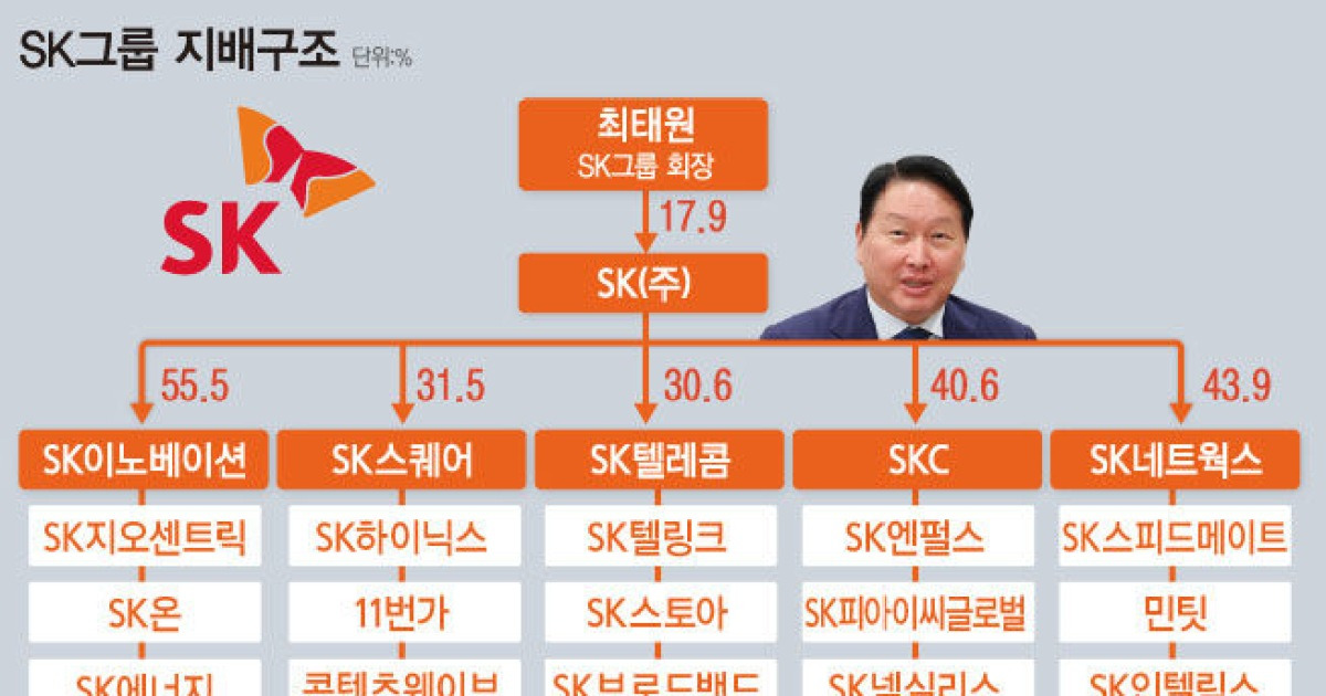 [그래픽] SK그룹 지배구조