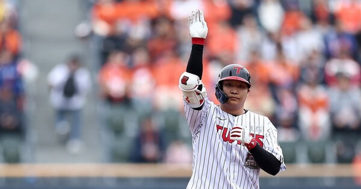 '1회 선취점 내면 승률 73%' LG, 1회부터 한화에 2-0 리드[KS1]