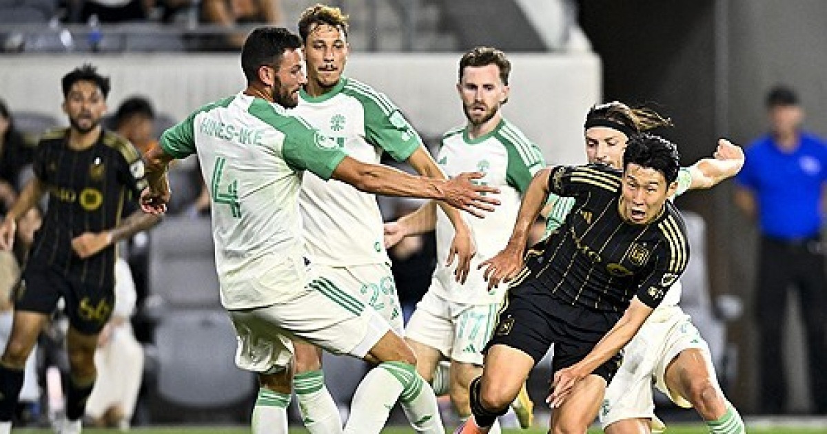 손흥민 3초 만에 4~5명 돌파 '축신짤' 생성→LAFC, PO 서부 준결승 진출 보인다…오스틴에 1차전 2-1 신승