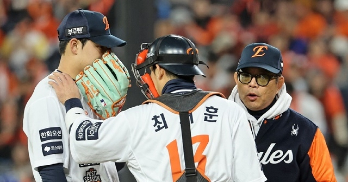 1이닝 1실점→“특이 사항 없다” 어깨 불편해 보였던 대전 왕자, 부상 피했다…한화는 정우주 긴급 투입 [MK KS5]