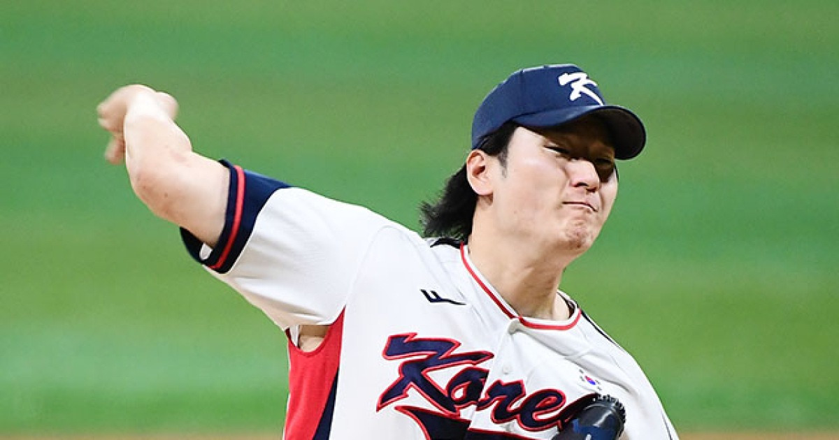 최고 156km+KKKK 위력투!…힘으로 체코 압도한 곽빈, 류지현호 선발투수 자격 입증했다! [MK고척]