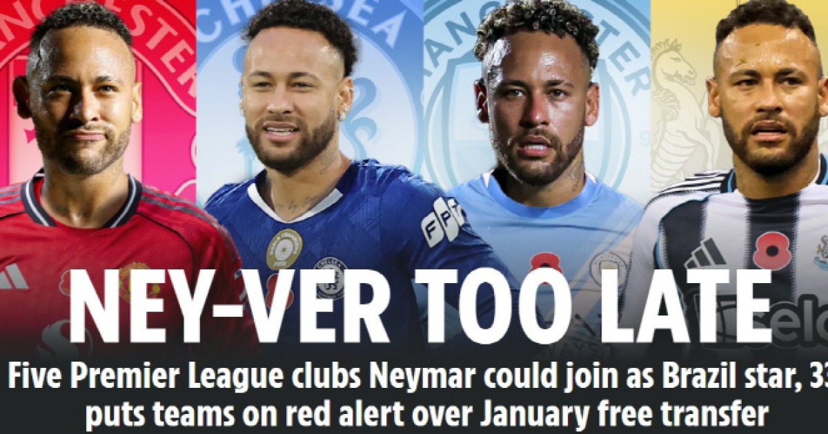 "네이마르는 네이마르" 'HERE WE GO' 미쳤다! '유리몸'에도 1월 이적시장 유럽 복귀 '태풍의 눈'…'공짜' FA, EPL 5대 빅클럽 예의주시 '충격'