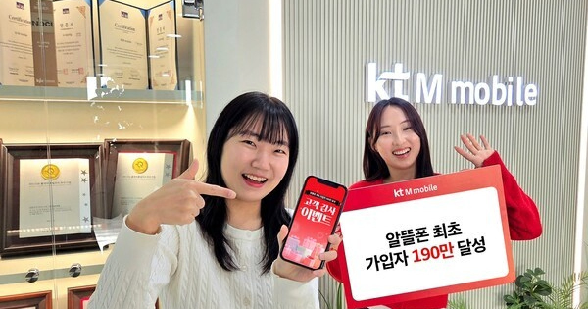 KT엠모바일, 알뜰폰 최초 가입자 190만명