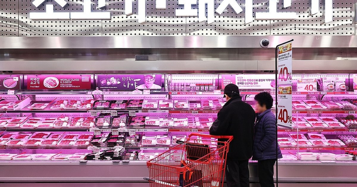 2월 축산물 물가 6% 오르고 쌀 18% 상승…양파는 17% 하락