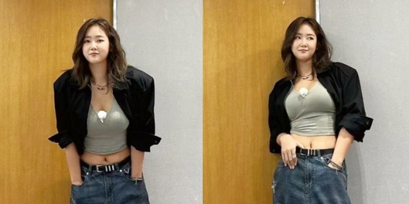 씨스타 소유, 168Cm 놀라운 기럭지! 더 길어 보이는 일자핏 찢청 Y2K 데일리룩 | 패션엔