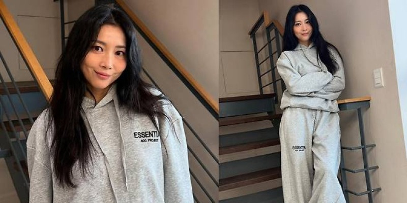 레이싱 모델 출신다운 169cm·53kg 여배우, 츄리닝도 ‘이기적인 모델핏’ 후디 조거룩 | 대본은 내운명