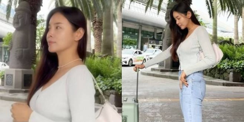 170cm·49kg 완벽핏 자랑한 ‘광진구 고소영’ 군통령 여가수, 데님 공항패션 | 대본은 내운명