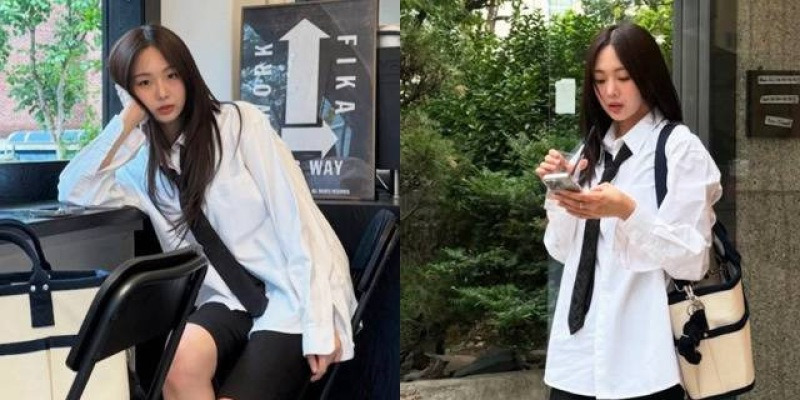 168cm·49kg의 9등신 비율로 20대도 압도한 32세 여배우, 믹스매치룩 | 대본은 내운명